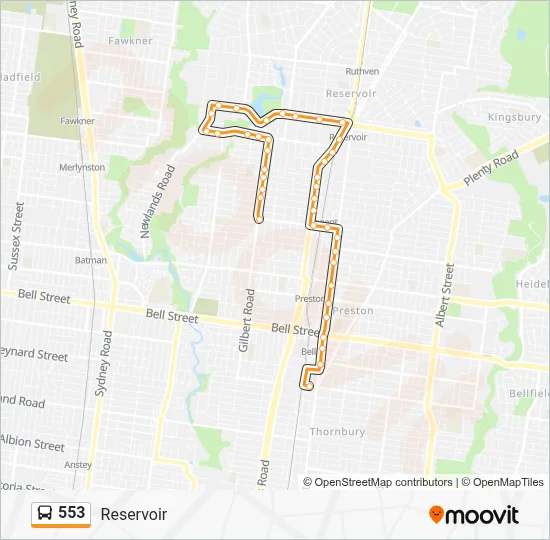 553 Route: Schedules, Stops & Maps - Reservoir (Updated)