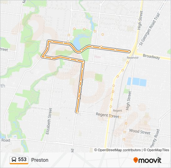 553 Route: Schedules, Stops & Maps - Preston (Updated)