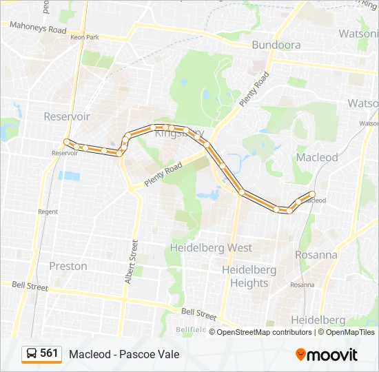 561 Route: Schedules, Stops & Maps - Reservoir Station (Updated)