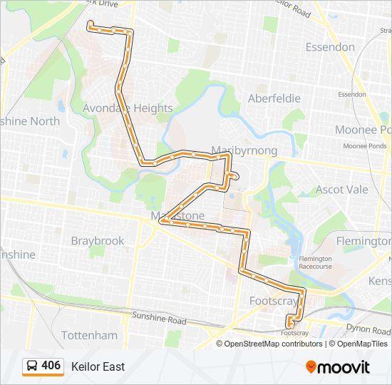 406 Route: Schedules, Stops & Maps - Keilor East (Updated)