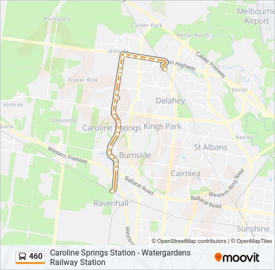 460 Route: Schedules, Stops & Maps - Caroline Springs Station (Updated)
