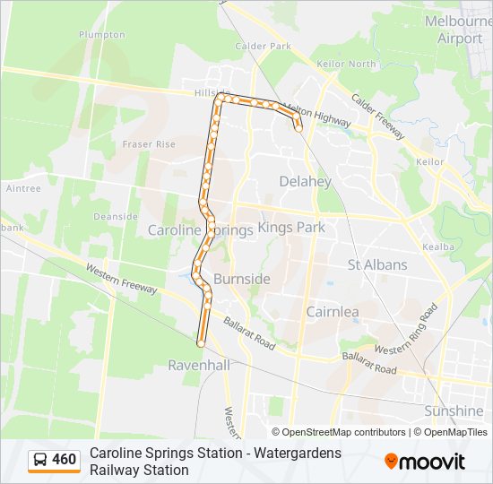 460 Route: Schedules, Stops & Maps - Watergardens Railway Station (Updated)