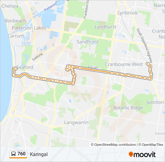 760 Route: Schedules, Stops & Maps - Karingal (Updated)