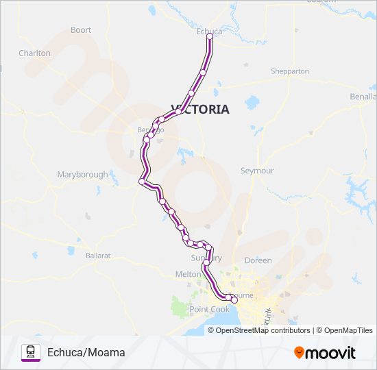 echucamoama melbourne via bendigo or heathcote Route: Schedules, Stops ...