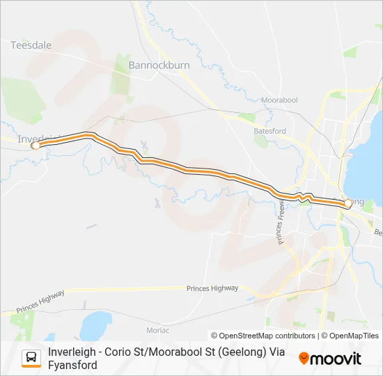 INVERLEIGH CORIO STMOORABOOL ST GEELONG VIA FYANSFORD Route: Schedules ...