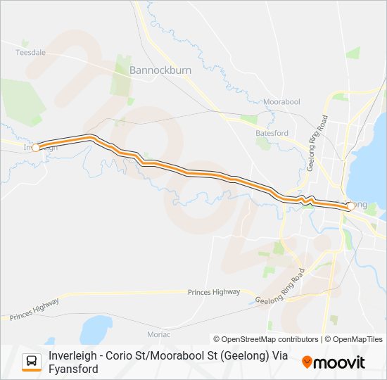 INVERLEIGH CORIO STMOORABOOL ST GEELONG VIA FYANSFORD Route: Schedules ...