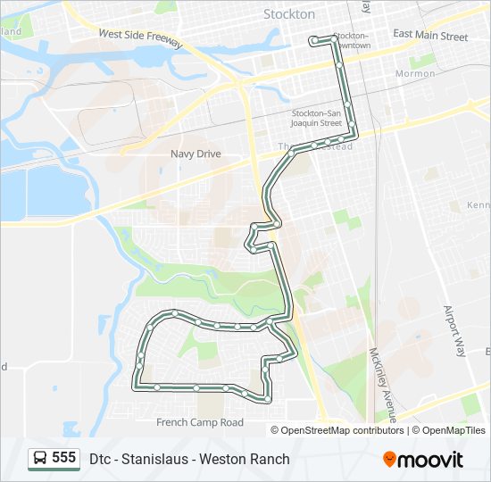 555 Route: Schedules, Stops & Maps - Dtc - Stanislaus - Weston Ranch ...