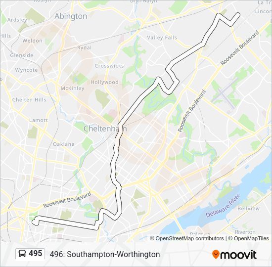 Ruta 495: horarios, paradas y mapas - 496: Southampton-Worthington ...