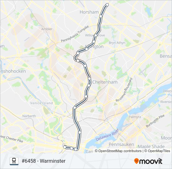 WAR Route: Schedules, Stops & Maps - #6458 - Warminster (Updated)
