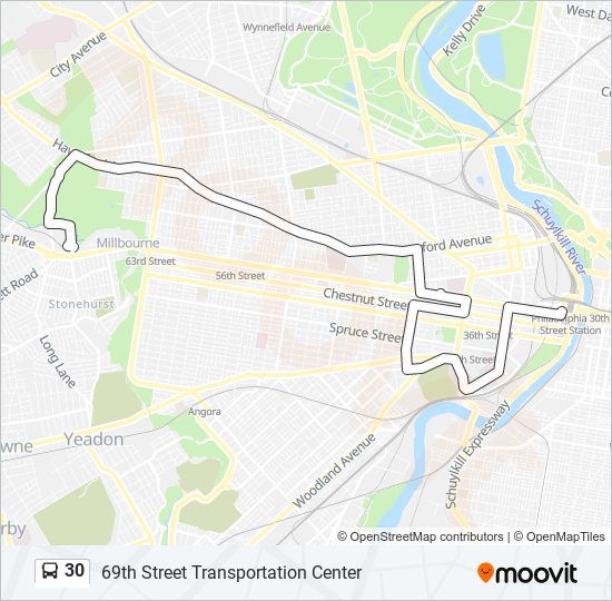 30 Route: Schedules, Stops & Maps - 69th Street Transportation Center ...