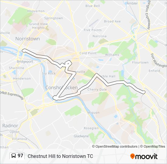 97 Route: Schedules, Stops & Maps - Chestnut Hill (Updated)