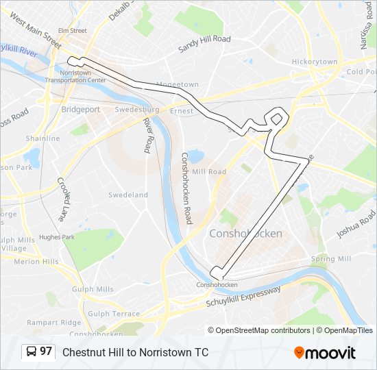 97 Route: Schedules, Stops & Maps - Conshohocken (Updated)