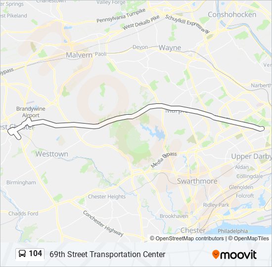 104 Route: Schedules, Stops & Maps - 69th Street Transportation Center ...