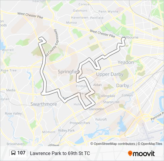 107 Route: Schedules, Stops & Maps - 69th St Transit Center (Updated)