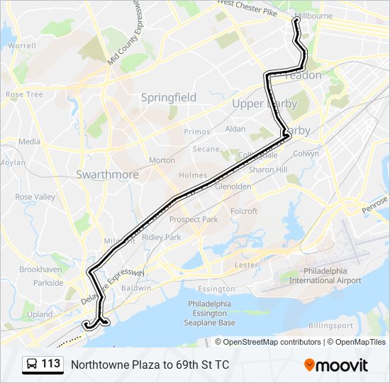 113 Route: Schedules, Stops & Maps - 69th Street Transportation Center ...