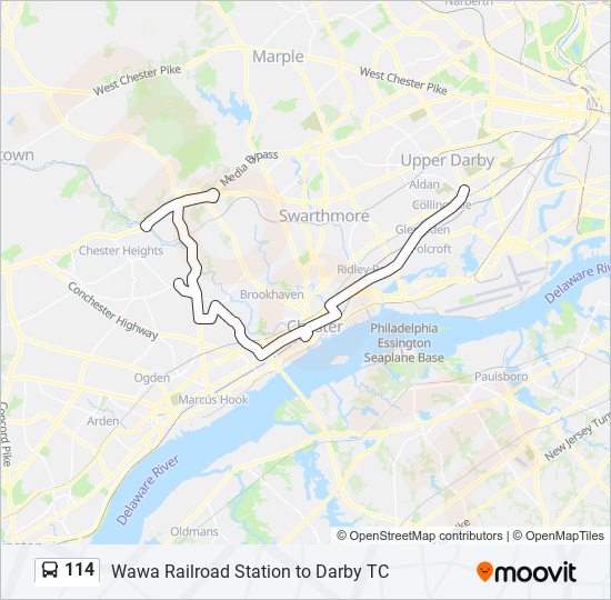 114 Route: Schedules, Stops & Maps - Darby Transportation Center (Updated)