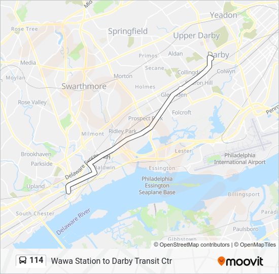 114 Route: Schedules, Stops & Maps - Chester Transit Center (Updated)