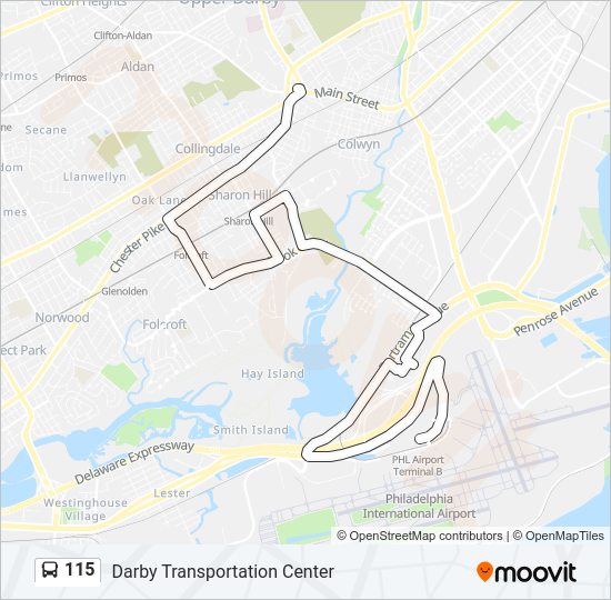 115 Route: Schedules, Stops & Maps - Darby Transportation Center (Updated)