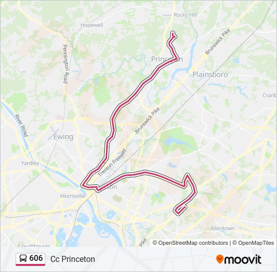 606 Route Schedules Stops Maps Cc Princeton Updated 