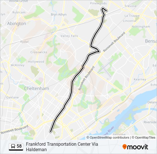 58 Route: Schedules, Stops & Maps - Frankford Transportation Center Via ...