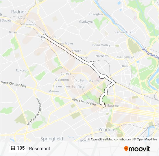 105 Route: Schedules, Stops & Maps - Rosemont (Updated)