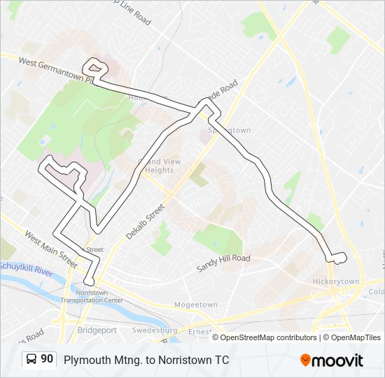 90 Route: Schedules, Stops & Maps - Norristown Transportation Center ...