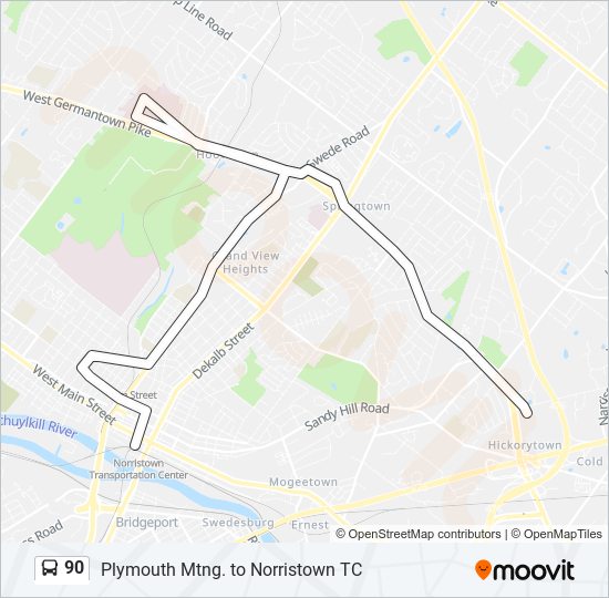 90 Route: Schedules, Stops & Maps - Norristown Transportation Center ...