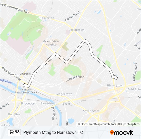 98 Route: Schedules, Stops & Maps - Plymouth Meeting Mall (Updated)