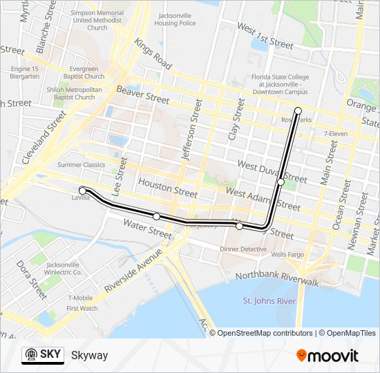 Ruta SKY: horarios, paradas y mapas - LaVilla/Jefferson/Central/JWJ ...