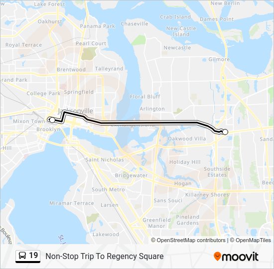 19 Route: Schedules, Stops & Maps - Non-Stop Trip To Regency Square ...