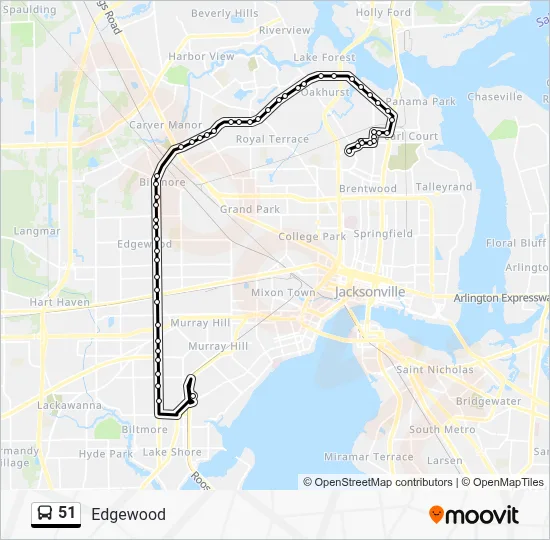 51 Route: Schedules, Stops & Maps - Fscj Kent Campus (Updated)