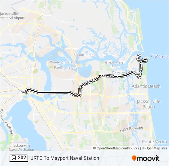 202 Route: Schedules, Stops & Maps - JRTC To Mayport Naval Station ...
