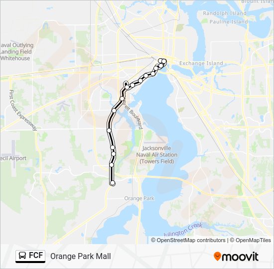 FCF Route: Schedules, Stops & Maps - Orange Line To Orange Park Mall ...