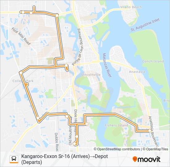 ORANGE LINE Route: Schedules, Stops & Maps - Kangaroo-Exxon Sr-16 ...