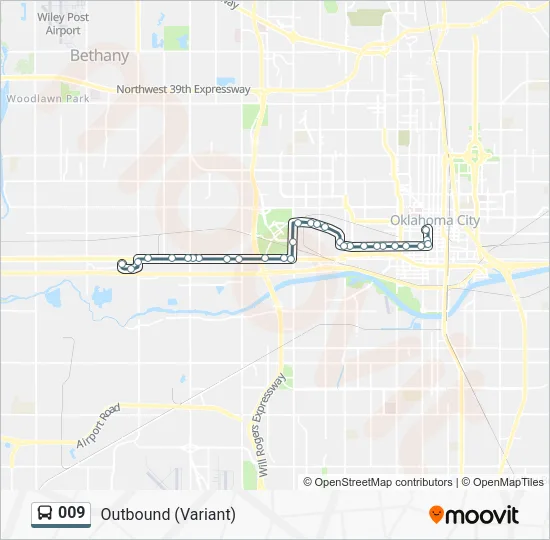 Ruta 009: horarios, paradas y mapas - Outbound (Variant) (Actualizado)
