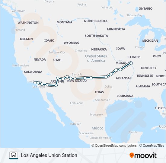 Ruta greyhound us1210: horarios, paradas y mapas - Los Angeles Union ...