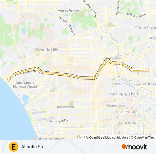 e line Route: Schedules, Stops & Maps - Eastbound to East L.A. (Updated)
