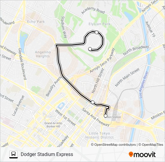 DODGER STADIUM EXPRESS Route: Schedules, Stops & Maps - Dodger Stadium ...