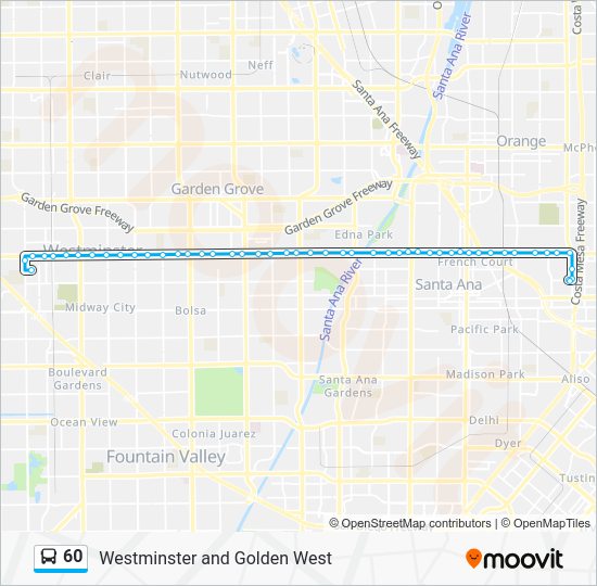 60 Route: Schedules, Stops & Maps - Westminster and Golden West (Updated)