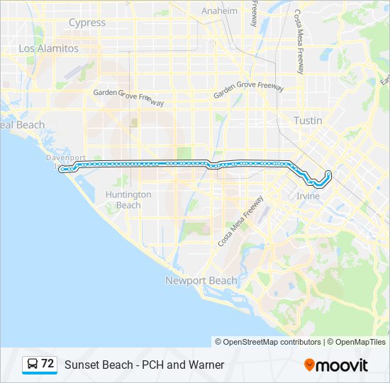 72 Route: Schedules, Stops & Maps - Sunset Beach - PCH and Warner (Updated)