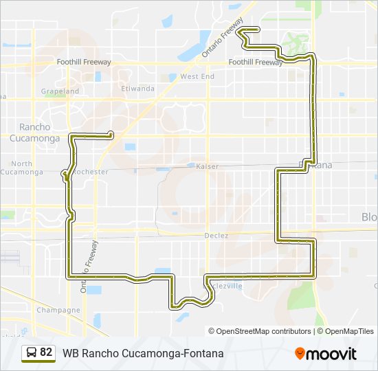 82 Route: Schedules, Stops & Maps - WB Rancho Cucamonga-Fontana (Updated)