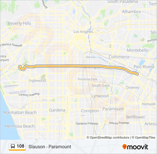 108 Route: Schedules, Stops & Maps - Slauson - Paramount (Updated)