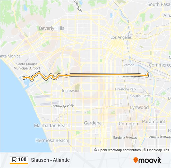 108 Route: Schedules, Stops & Maps - Slauson - Atlantic (Updated)