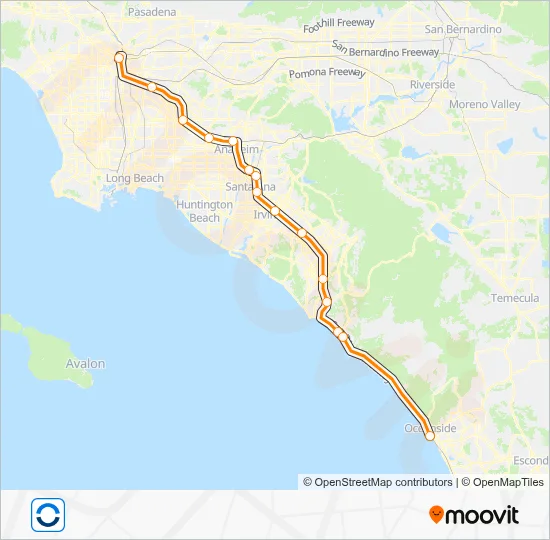 OC LINE Route: Schedules, Stops & Maps - Inbound to L.A. Union Station ...