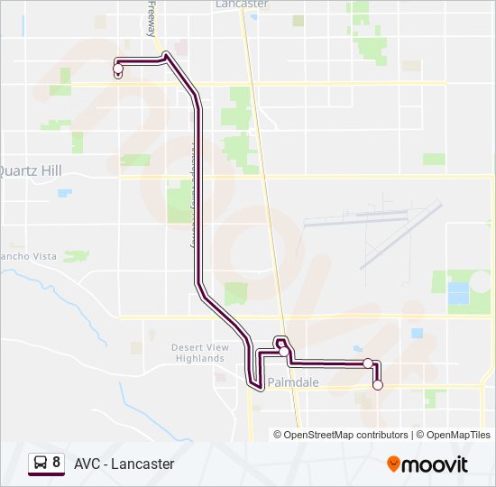 8 Route: Schedules, Stops & Maps - AVC - Lancaster (Updated)