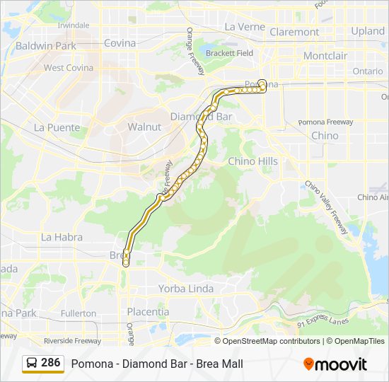 Ruta 286: horarios, paradas y mapas - South: Brea Mall (Actualizado)