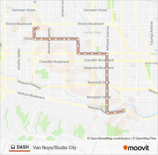 DASH Route: Schedules, Stops & Maps - Dash Studio City/ Golf Course ...