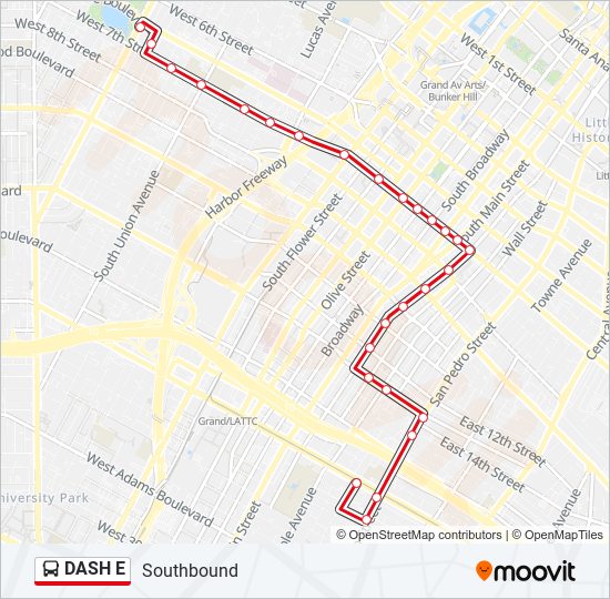dash e Route: Schedules, Stops & Maps - Southbound (Updated)