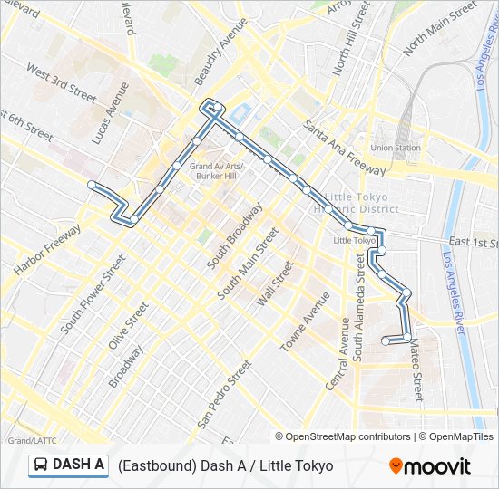 DASH A Route: Schedules, Stops & Maps - (Eastbound) Dash A / Little ...