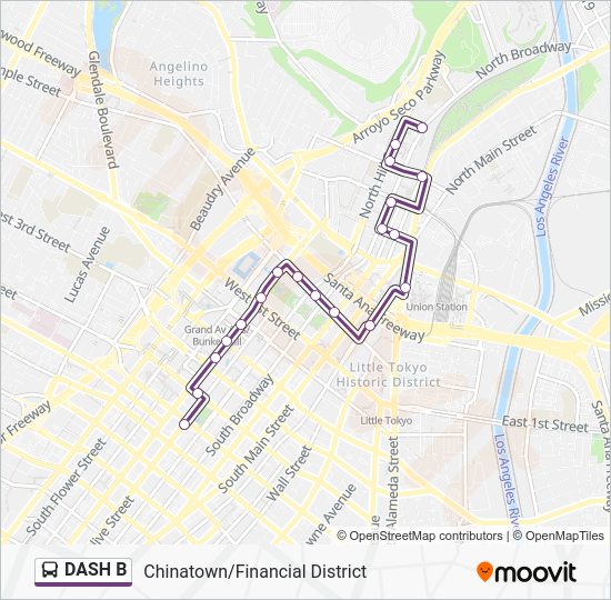 DASH B Route: Schedules, Stops & Maps - Northbound (Updated)